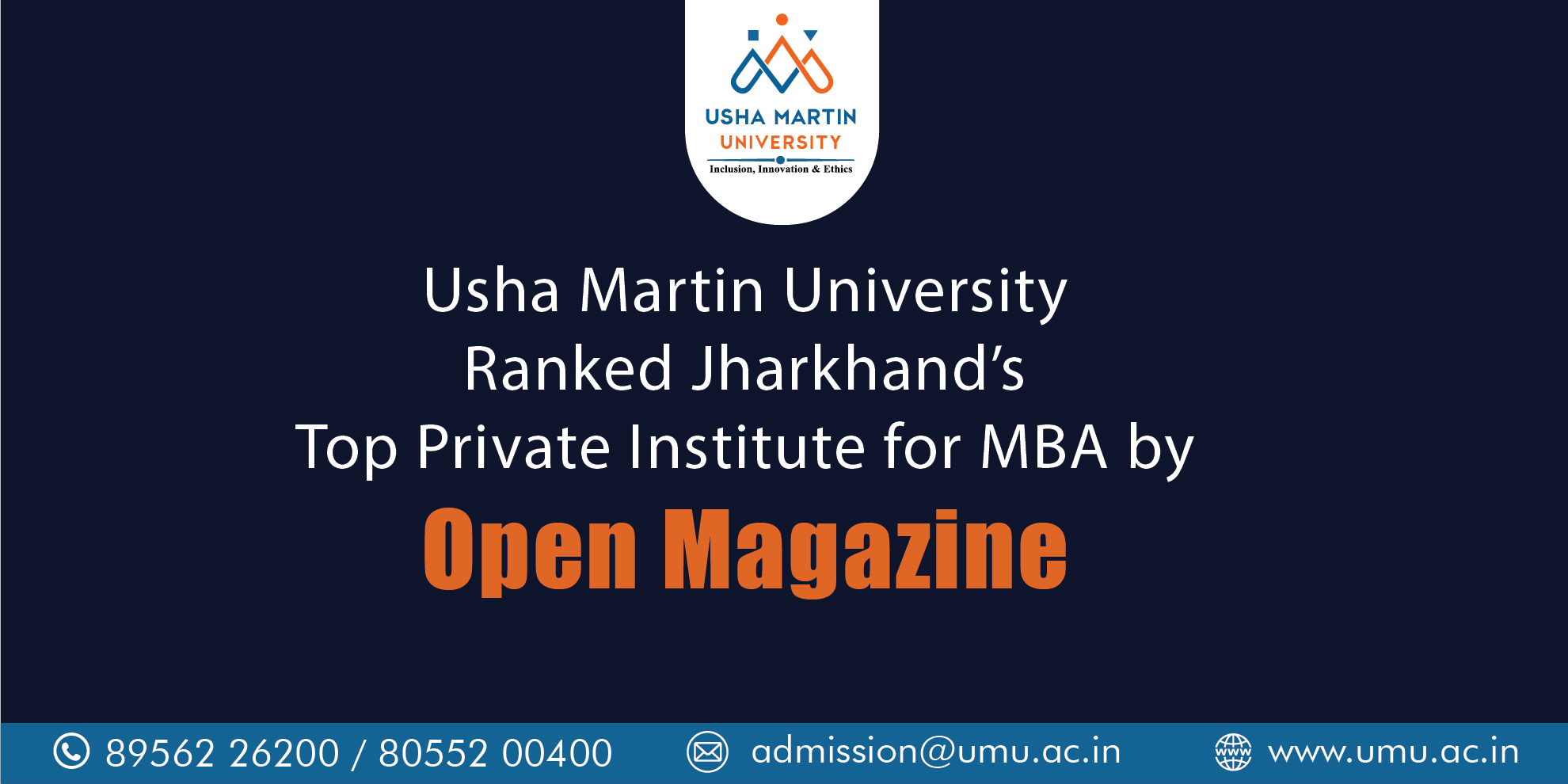 Usha Martin University ranked Jharkhand’s top private institute for MBA ...