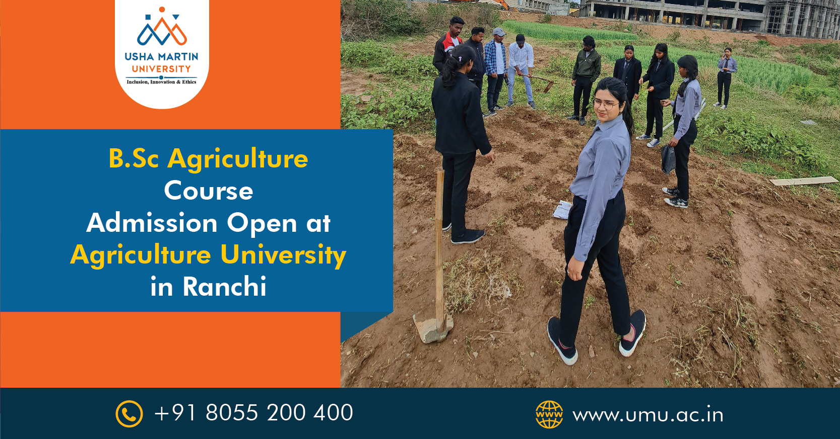 BSc Agriculture Course Admission Open at Agriculture University in Ranchi