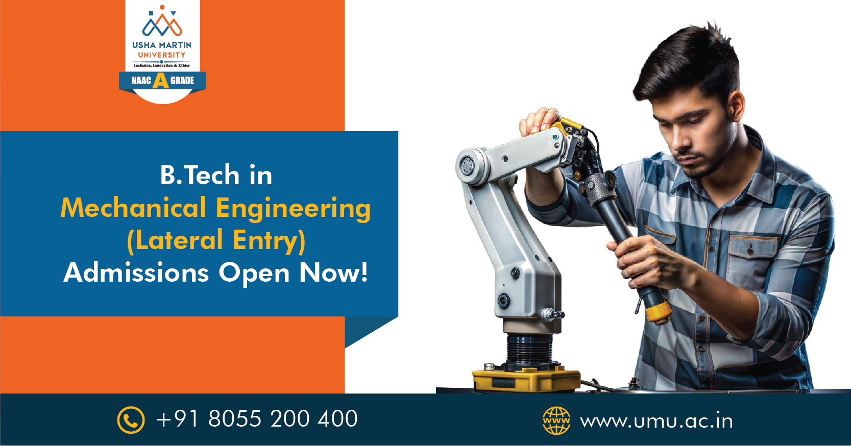 BTech in Mechanical Engineering (Lateral Entry) – Admissions Open Now!