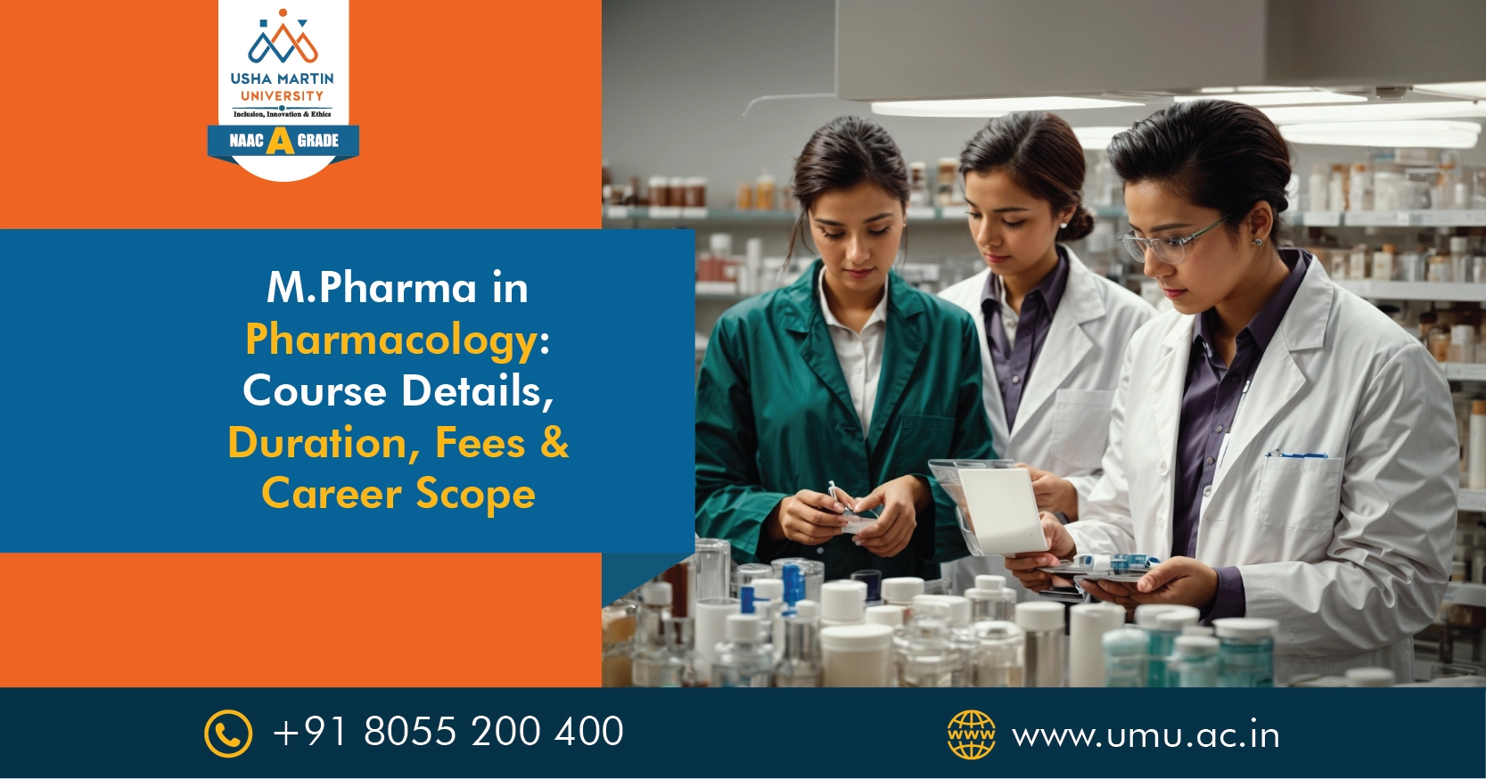 MPharma in Pharmacology Course Details, Duration, Fees & Career Scope
